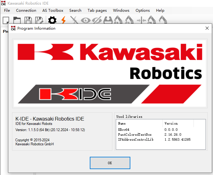 K-IDE Version 1.1.5.0 Kawasaki Robotics IDE – PLCEE